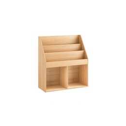 sobuy Kinderregal mit 4 F&auml;chern Holzfarbe 72x29,6x79,6cm Funktional