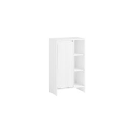 sobuy W&auml;scheschrank mit 1 T&uuml;r Wei&szlig; 30x50x86cm Klassisch