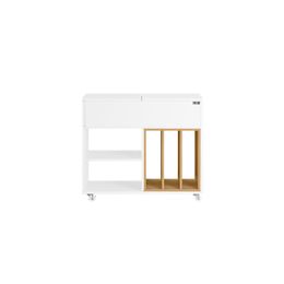 sobuy Schubladenschrank f&uuml;rs B&uuml;ro mit 1 Schublade Wei&szlig; 70x30x61cm Modern