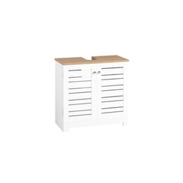 sobuy Waschbeckenunterschrank mit 1 Schublade Wei&szlig; 60x30x58,5cm Modern