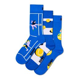 Happy Socks Socken 'Tennis' Damen Gr&ouml;&szlig;e 36/40 royalblau / gelb / schwarz / wei&szlig;