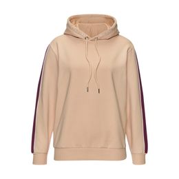 s.Oliver Sweatshirt Damen Gr&ouml;&szlig;e L camel / weinrot / wei&szlig;