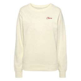 Vivance Sweatshirt Damen Gr&ouml;&szlig;e L/XL creme / rot