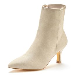 Lascana Stiefelette Damen Gr&ouml;&szlig;e 41 beige Winterschuhe