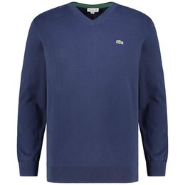 Gro&szlig;e Gr&ouml;&szlig;en Lacoste Feinstrickpullover aus Biobaumwolle Farbe marine Gr&ouml;&szlig;e: 4XL