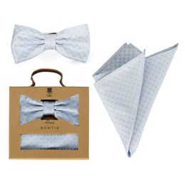 Gro&szlig;e Gr&ouml;&szlig;en Prince BOWTIE Fliege und Einstecktuch im Set Farbe hellblau Gr&ouml;&szlig;e: One Size