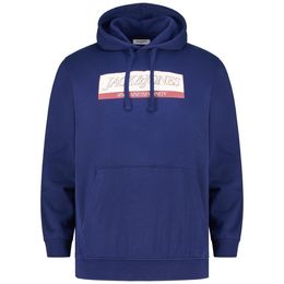 Jack & Jones Gro&szlig;e Gr&ouml;&szlig;en Jack&Jones Hoodie aus Baumwollmischung Farbe blau Gr&ouml;&szlig;e: 5XL