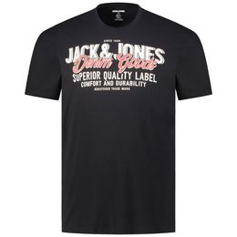 Jack & Jones Gro&szlig;e Gr&ouml;&szlig;en Jack&Jones T-Shirt mit Label-Print Farbe grau Gr&ouml;&szlig;e: 8XL