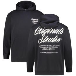 Jack & Jones Gro&szlig;e Gr&ouml;&szlig;en Jack&Jones Hoodie mit Print auf Vorder- und R&uuml;ckseite Farbe schwarz Gr&ouml;&szlig;e: 4XL