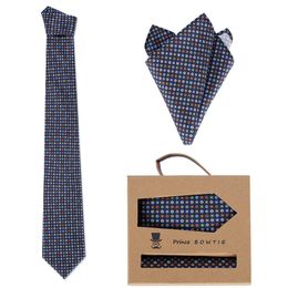 Gro&szlig;e Gr&ouml;&szlig;en Prince BOWTIE Extralange Krawatte und Einstecktuch im Set Farbe blau Gr&ouml;&szlig;e: One Size