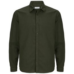 Jack & Jones Gro&szlig;e Gr&ouml;&szlig;en Jack&Jones Freizeithemd aus Flanell Farbe dunkelgr&uuml;n Gr&ouml;&szlig;e: 3XL