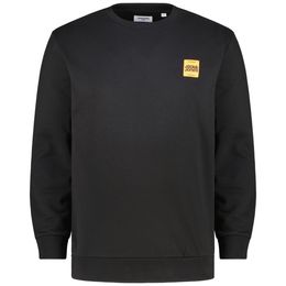 Jack & Jones Gro&szlig;e Gr&ouml;&szlig;en Jack&Jones Sweatshirt mit Label-Print Farbe schwarz Gr&ouml;&szlig;e: 5XL