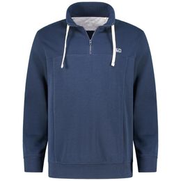 Gro&szlig;e Gr&ouml;&szlig;en s.Oliver Sweatshirt aus Baumwollmischung Farbe blau Gr&ouml;&szlig;e: 5XL