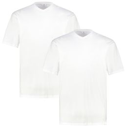 Herren Gro&szlig;e Gr&ouml;&szlig;en | Pfundskerl Doppelpack T-Shirt mit V-Ausschnitt Farbe wei&szlig; Gr&ouml;&szlig;e: 5XL