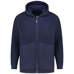 Gro&szlig;e Gr&ouml;&szlig;en s.Oliver Strickjacke im Material-Mix Farbe blau Gr&ouml;&szlig;e: 3XL