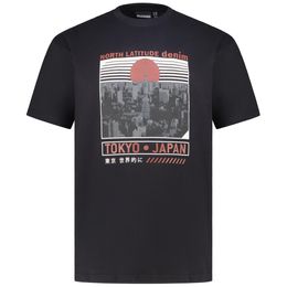 Gro&szlig;e Gr&ouml;&szlig;en North T-Shirt mit Motiv-Print Farbe schwarz Gr&ouml;&szlig;e: 6XL