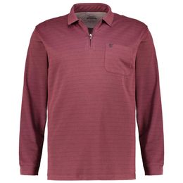 Gro&szlig;e Gr&ouml;&szlig;en Hajo Langarm-Poloshirt, b&uuml;gelleicht Farbe dunkelrot Gr&ouml;&szlig;e: 3XL