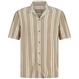 Jack & Jones Gro&szlig;e Gr&ouml;&szlig;en Jack&Jones Freizeithemd aus Viskose Farbe beige Gr&ouml;&szlig;e: 7XL
