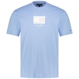 Gro&szlig;e Gr&ouml;&szlig;en Tommy Hilfiger T-Shirt mit Label-Print Farbe hellblau Gr&ouml;&szlig;e: 3XL