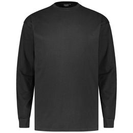Gro&szlig;e Gr&ouml;&szlig;en ADAMO Longsleeve aus Baumwolle Farbe schwarz Gr&ouml;&szlig;e: 3XL