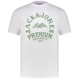 Jack & Jones Gro&szlig;e Gr&ouml;&szlig;en Jack&Jones T-Shirt mit Label-Print Farbe wei&szlig; Gr&ouml;&szlig;e: 8XL