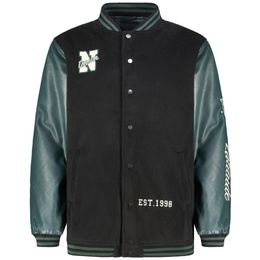 Gro&szlig;e Gr&ouml;&szlig;en North Jacke im College-Stil Farbe schwarz Gr&ouml;&szlig;e: 5XL