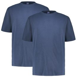 Gro&szlig;e Gr&ouml;&szlig;en Pfundskerl Doppelpack T-Shirt mit Elasthan Farbe dunkelblau Gr&ouml;&szlig;e: 5XL