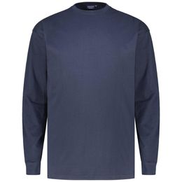 Gro&szlig;e Gr&ouml;&szlig;en ADAMO Longsleeve aus Baumwolle Farbe dunkelblau Gr&ouml;&szlig;e: 3XL
