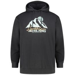 Jack & Jones Herren Gro&szlig;e Gr&ouml;&szlig;en | Jack&Jones Hoodie aus Baumwollmischung Farbe schwarz Gr&ouml;&szlig;e: 5XL