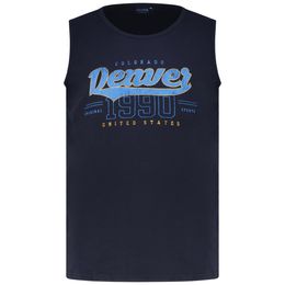 Gro&szlig;e Gr&ouml;&szlig;en ADAMO Tanktop mit Print Farbe dunkelblau Gr&ouml;&szlig;e: 3XL