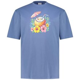 Herren Gro&szlig;e Gr&ouml;&szlig;en | Pfundskerl T-Shirt mit Motiv-Print Farbe blau Gr&ouml;&szlig;e: 4XL