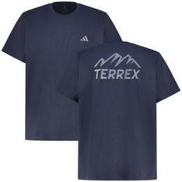 Gro&szlig;e Gr&ouml;&szlig;en Adidas T-Shirt "Terrex Mountain" Farbe blau Gr&ouml;&szlig;e: 4XL