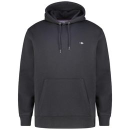 Gro&szlig;e Gr&ouml;&szlig;en Gant Basic-Hoodie aus Baumwoll-Mix Farbe schwarz Gr&ouml;&szlig;e: 4XL
