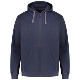 Gro&szlig;e Gr&ouml;&szlig;en ADAMO Sweatjacke mit Kapuze Farbe dunkelblau Gr&ouml;&szlig;e: 5XL