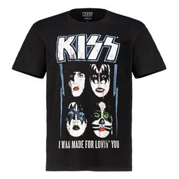 Gro&szlig;e Gr&ouml;&szlig;en HANGOWEAR T-Shirt mit Kiss Print Farbe schwarz Gr&ouml;&szlig;e: 3XL