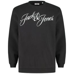 Jack & Jones Gro&szlig;e Gr&ouml;&szlig;en Jack&Jones Sweatshirt mit Label-Print Farbe schwarz Gr&ouml;&szlig;e: 7XL