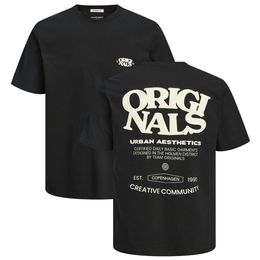 Jack & Jones Gro&szlig;e Gr&ouml;&szlig;en Jack&Jones T-Shirt mit Print auf Vorder- und R&uuml;ckseite Farbe schwarz Gr&ouml;&szlig;e: 4XL