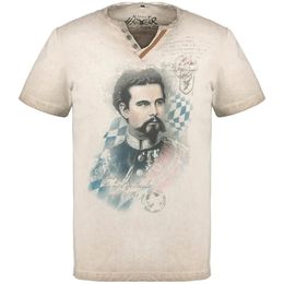 Gro&szlig;e Gr&ouml;&szlig;en HANGOWEAR T-Shirt mit Motiv-Print Farbe beige Gr&ouml;&szlig;e: 8XL