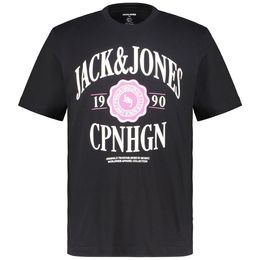 Jack & Jones Herren Gro&szlig;e Gr&ouml;&szlig;en | Jack&Jones T-Shirt mit Label-Print Farbe schwarz Gr&ouml;&szlig;e: 3XL