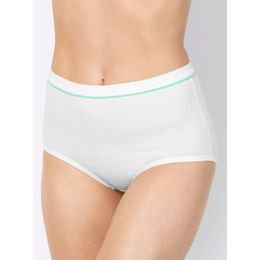 w&auml;schepur sheego Gro&szlig;e Gr&ouml;&szlig;en Taillenslip mit Doppelzwickel, 5x wei&szlig;-mint + 5x wei&szlig;-zitrone, Gr&ouml;&szlig;e 50 - Damen
