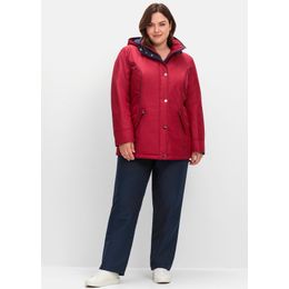 sheego Gro&szlig;e Gr&ouml;&szlig;en Funktionsjacke mit weitenregulierbarem Saum, rot, Gr&ouml;&szlig;e 56 - Damen