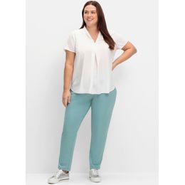sheego Gro&szlig;e Gr&ouml;&szlig;en Schlupfhose in Stretch-Qualit&auml;t, jade, Gr&ouml;&szlig;e 28 - Damen