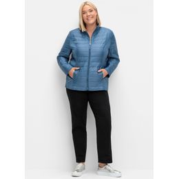 sheego Gro&szlig;e Gr&ouml;&szlig;en Steppjacke leicht wattiert, jeansblau, Gr&ouml;&szlig;e 46 - Damen
