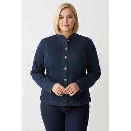 sheego Gro&szlig;e Gr&ouml;&szlig;en Jeansblazer mit Trachtenkn&ouml;pfen, blue-stone-washed, Gr&ouml;&szlig;e 52 - Damen