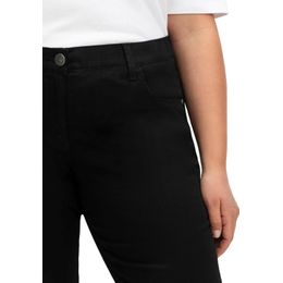 sheego Damen Stretch-Hose mit Gummibund, schwarz, Gr&ouml;&szlig;e 48