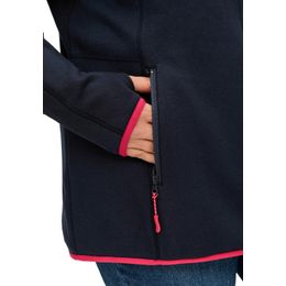 sheego Damen Funktionsjacke aus Fleece, temperaturausgleichend, tiefblau, Gr&ouml;&szlig;e 56/58