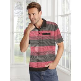 WITT Herren Poloshirt, rot-geringelt, Gr&ouml;&szlig;e 56/58