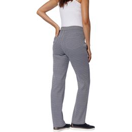 WITT Damen Stretch-Hose in knitterarmer Koffer-Qualit&auml;t, marine-ecru-gemustert, Gr&ouml;&szlig;e 44