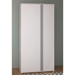 Kinderkleiderschrank Parisot "Pirouette 2", wei&szlig;, B:90cm H:182cm T:51cm, Spanplatte, Schr&auml;nke, Kinderkleiderschrank