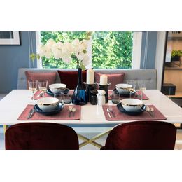 Platzset Adam "Graphic Ventus" Gr. 1, rot, B:40cm L:40cm, Obermaterial: 100% Baumwolle, Platzsets, GOTS organic,zertifiziert durch CERES 0242,Made in Germany